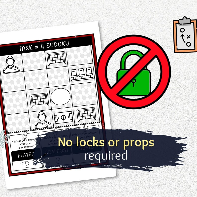 Soccer Escape Room, 12 Printable Puzzles, Association Football Themed ...