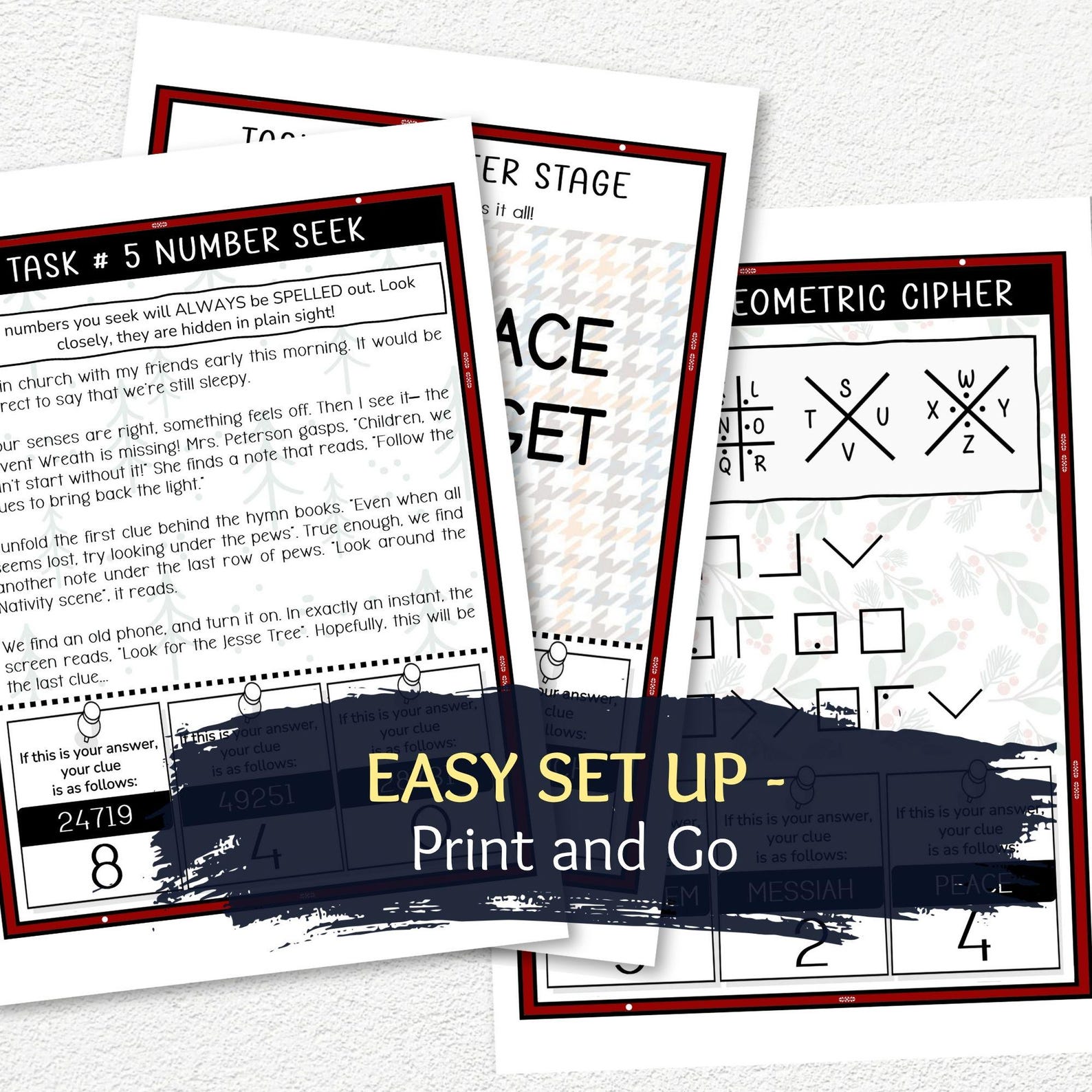 Advent Escape Room, 12 Printable PDF Puzzles, Advent Christmas ...