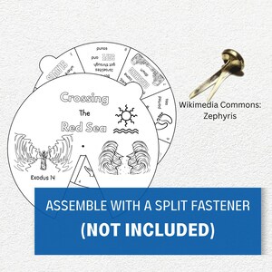 Crossing the Red Sea Coloring Wheel, Printable Sunday School Craft ...