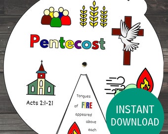 Pentecost Craft for Kids, Handprint Art, Printable Holy Spirit Sunday ...