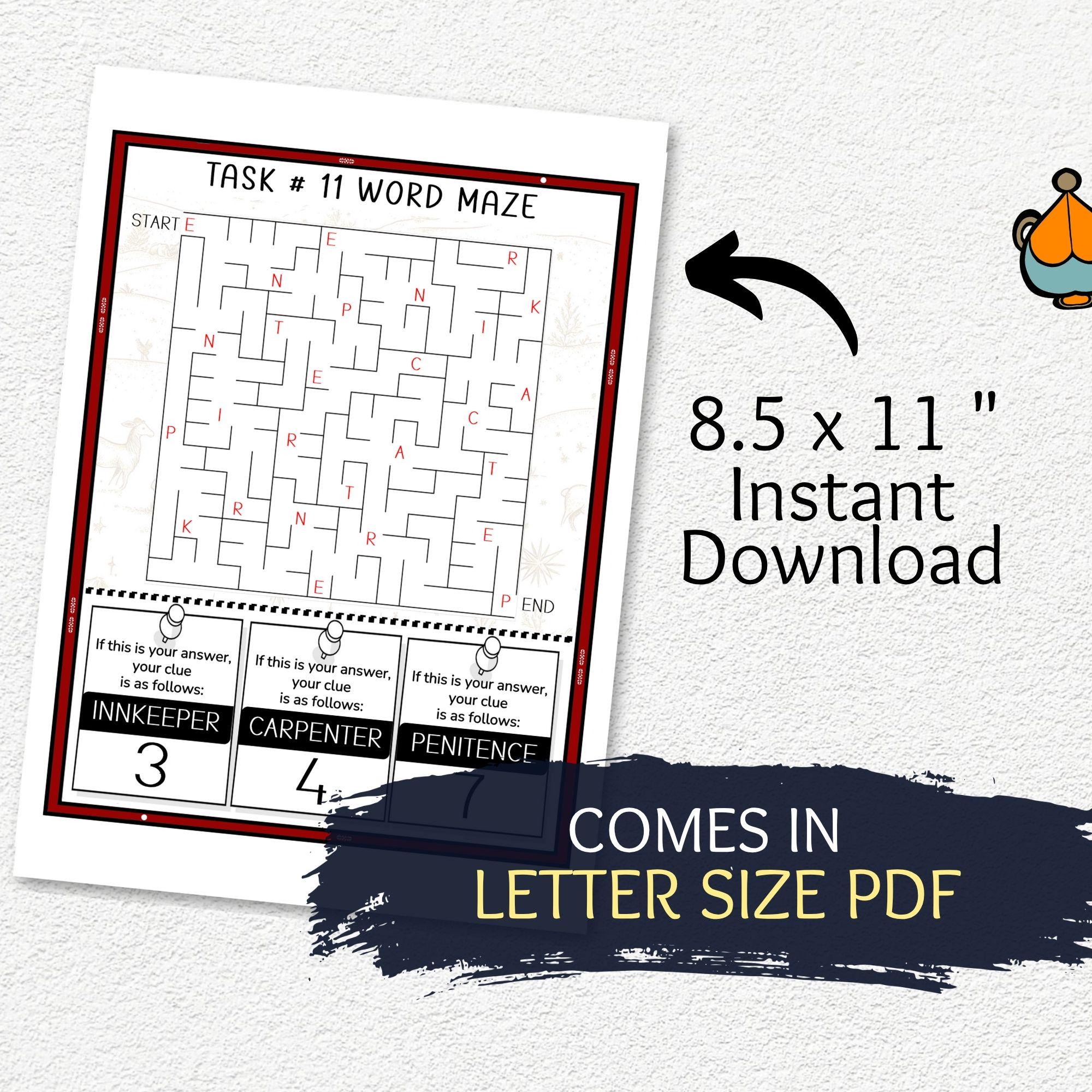 Nativity Escape Room, 12 Printable PDF Puzzles, Christmas Nativity ...