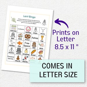 Lent Bingo Game Printable, 50 Printable Bingo Cards PDF, Lent ...