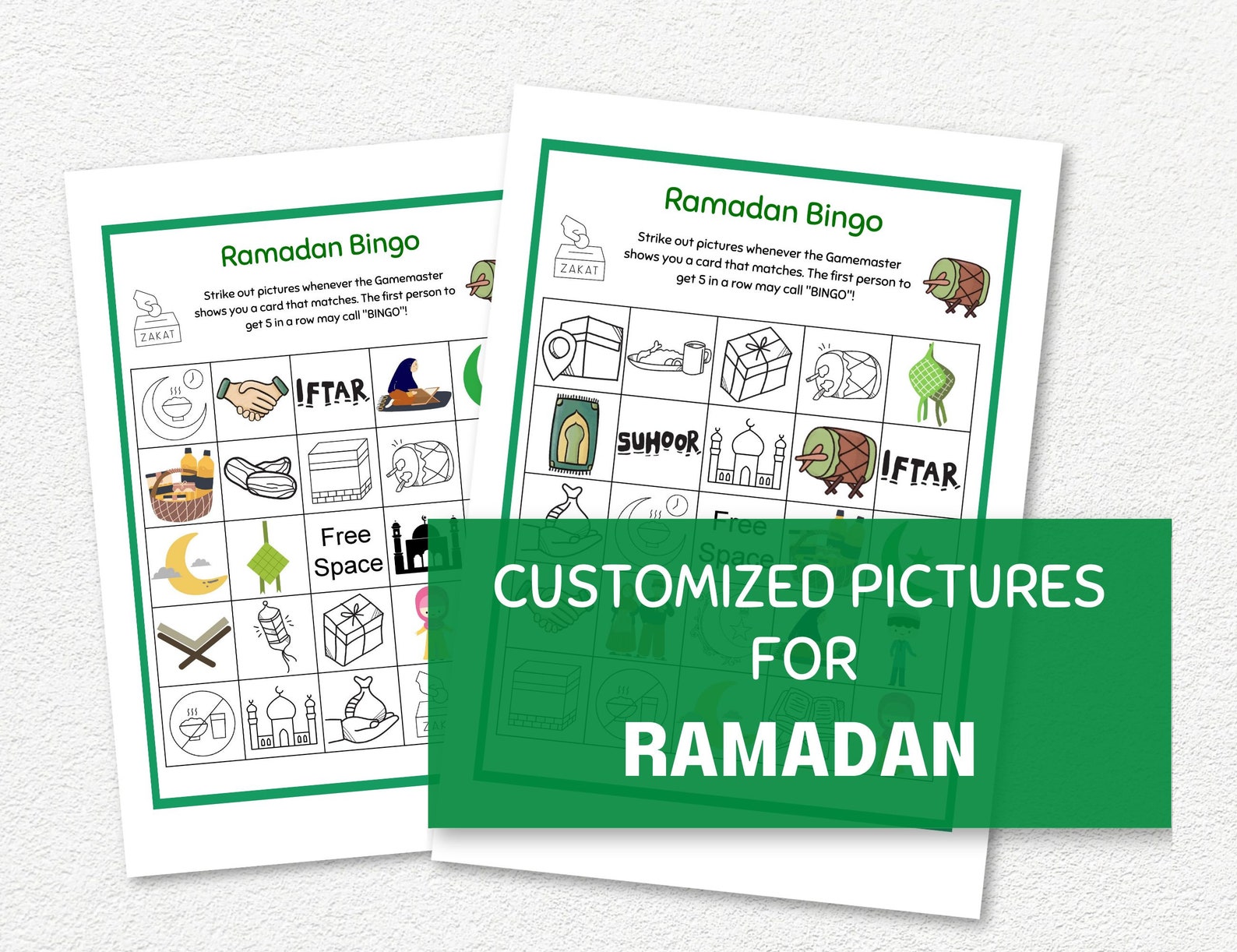 Ramadan Bingo Cards Printable, Holiday Bingo 50 Cards, PDF Bingo Games ...