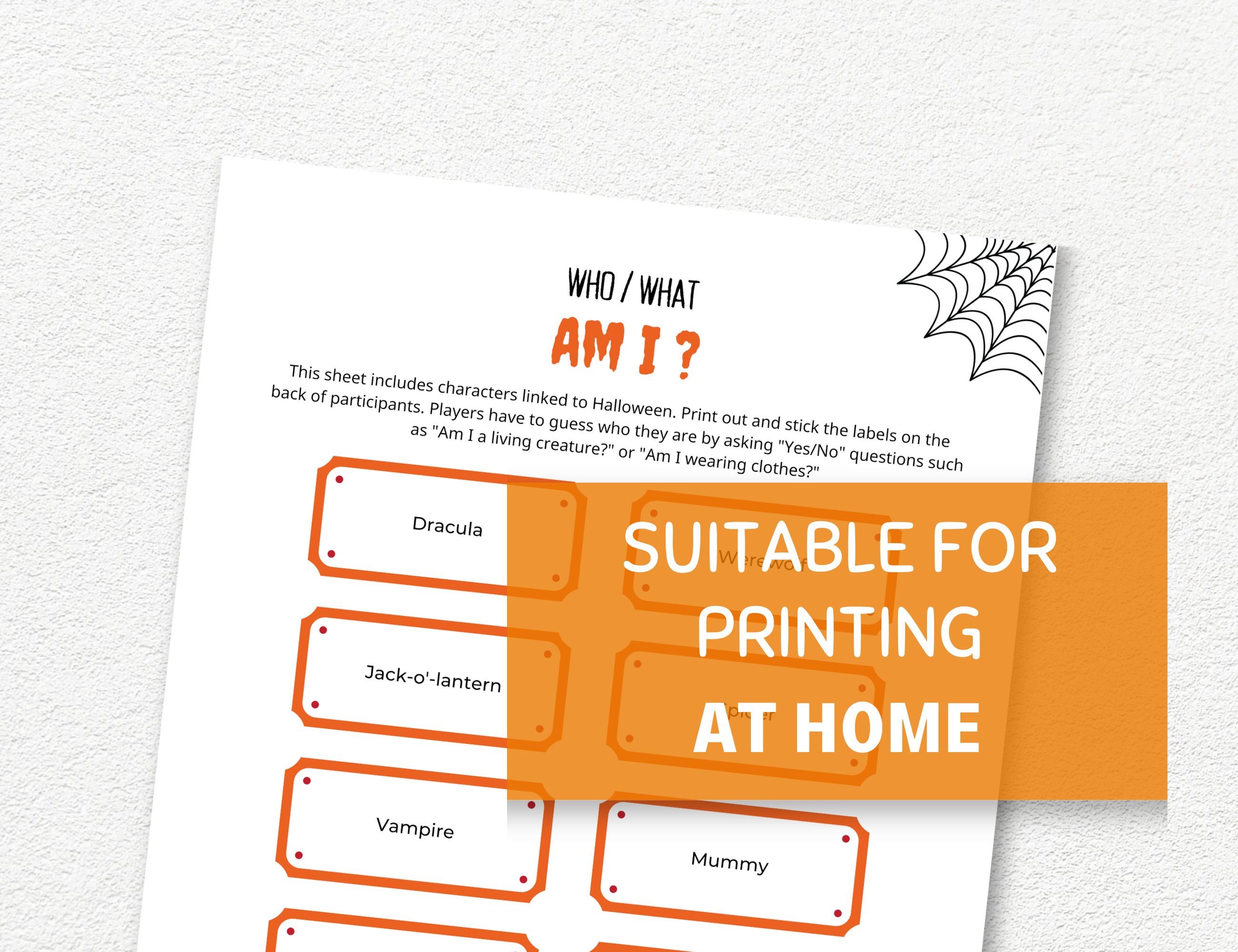 Halloween Who Am I Game, Halloween Guess Who, Who Am I Guessing Game ...