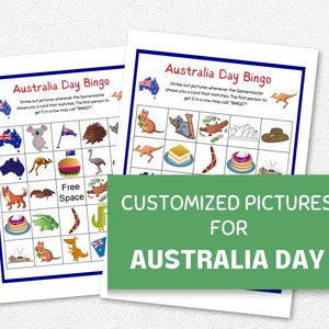 Australia Day Bingo, 50 Straya Day Bingo Printable Cards, Australian ...