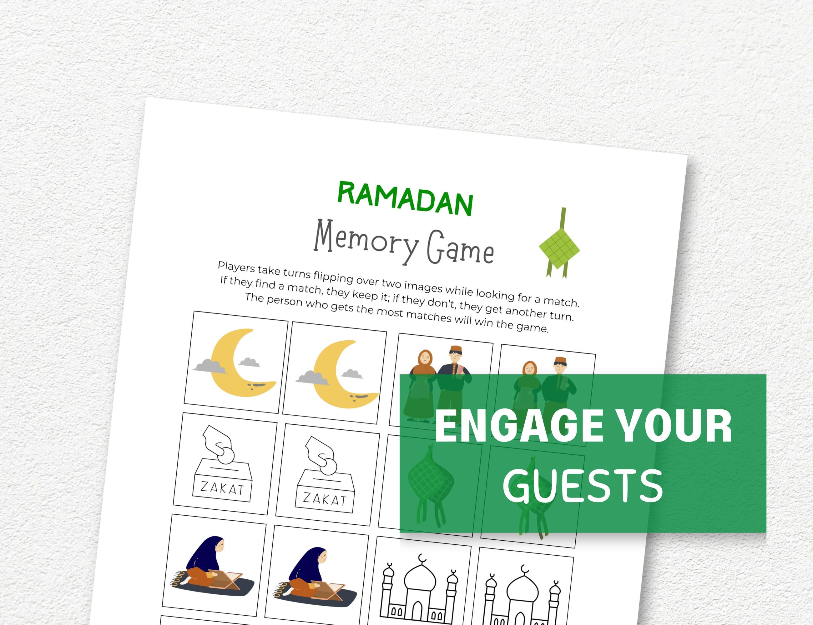 Ramadan Memory Game, Printable Memory Matching Game, Ramadan Activity ...