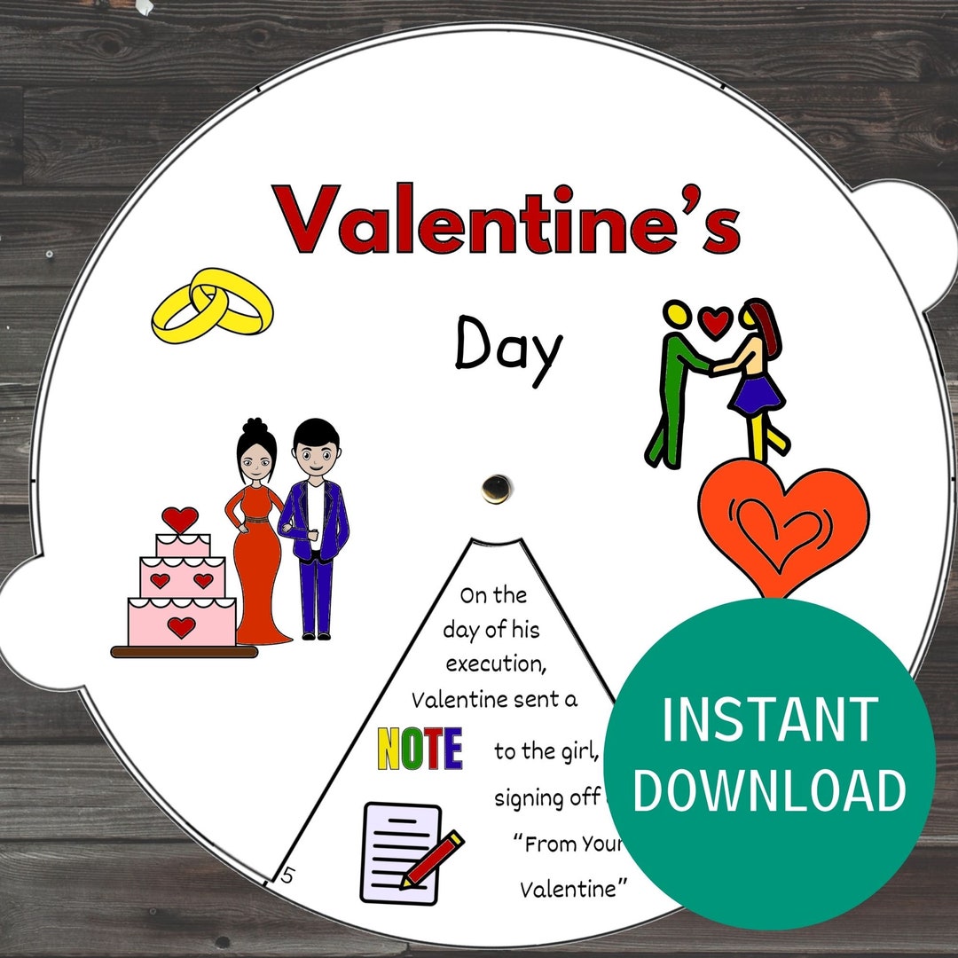 Valentine’s Day Coloring Wheel, Sunday School Lesson Printable, Kids ...