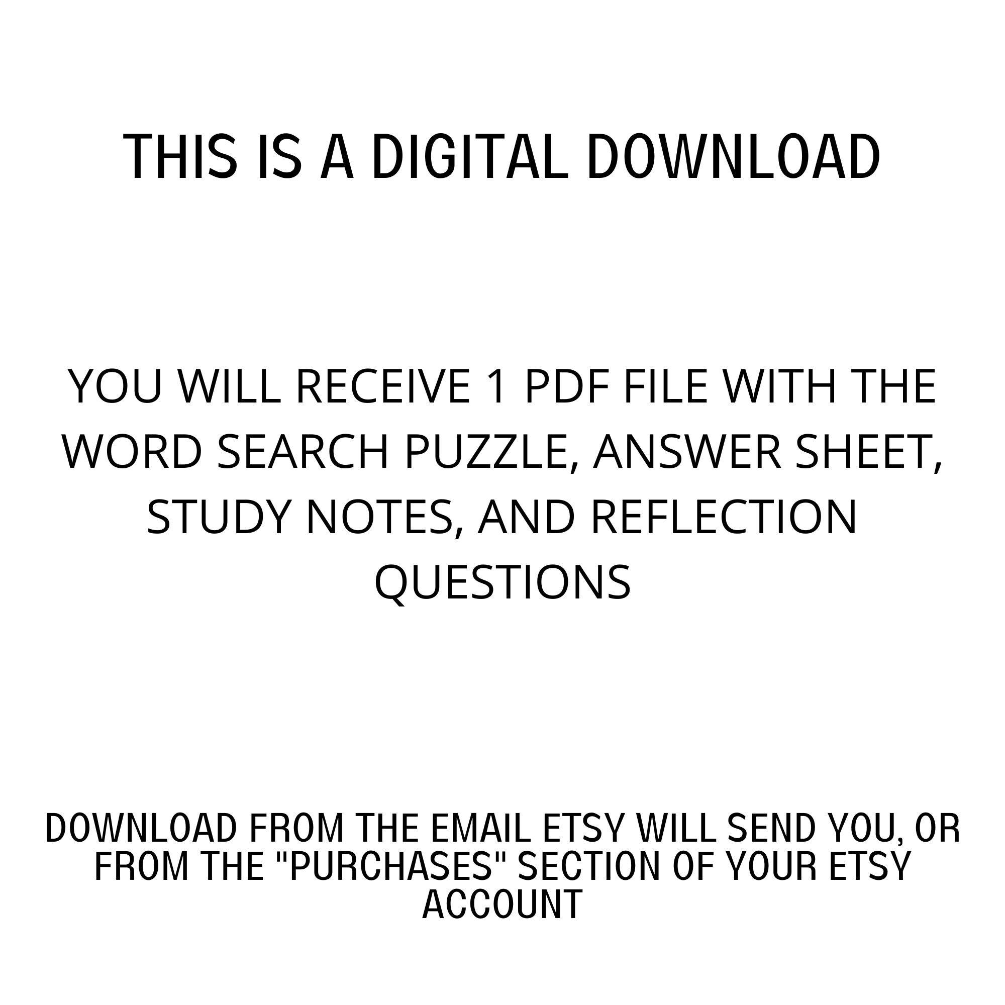 Parable of the Mustard Seed Word Search, Sunday School Lesson and ...