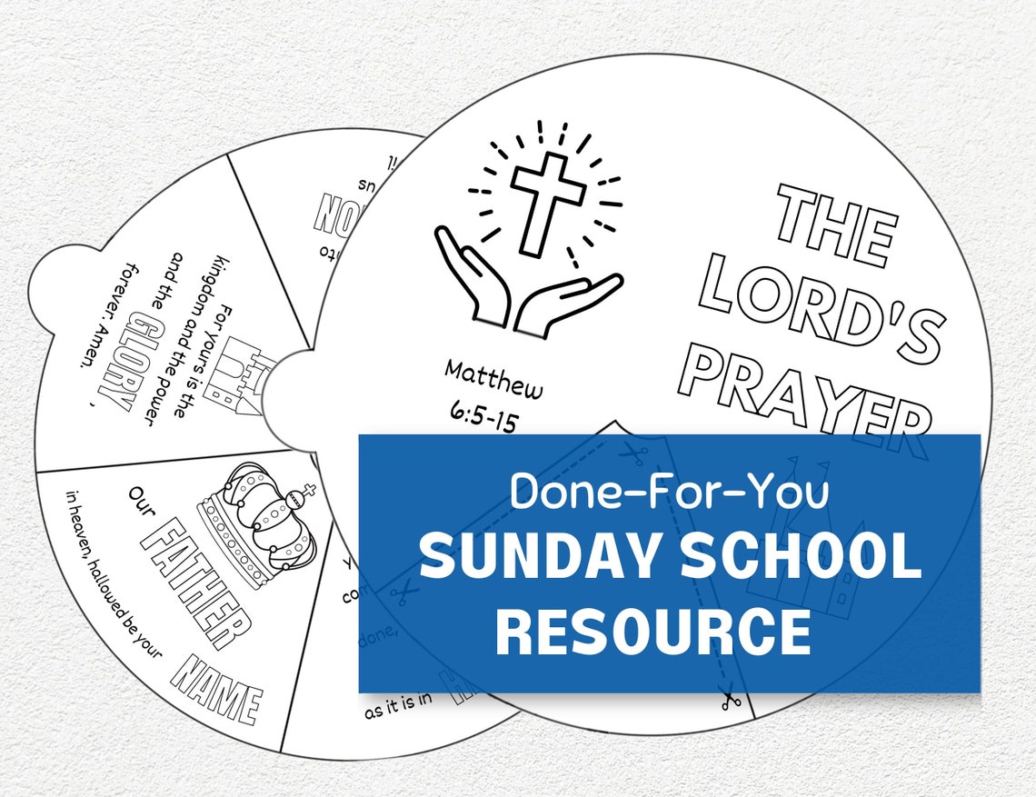 The Lord’s Prayer Coloring Wheel, Printable Scripture Activity, the ...