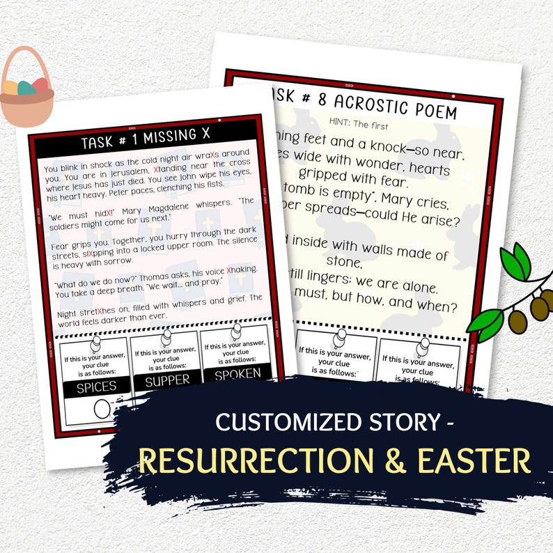 Resurrection Escape Room, 12 PDF Puzzles, Easter Escape Room Printable ...