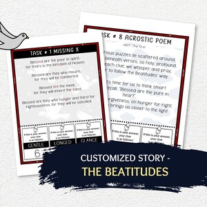 The Beatitudes Escape Room, 12 Printable PDF Puzzles, Sunday School ...