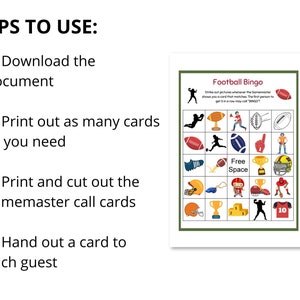 Football Bingo, 50 American Football Bingo Cards Printable, the Big ...