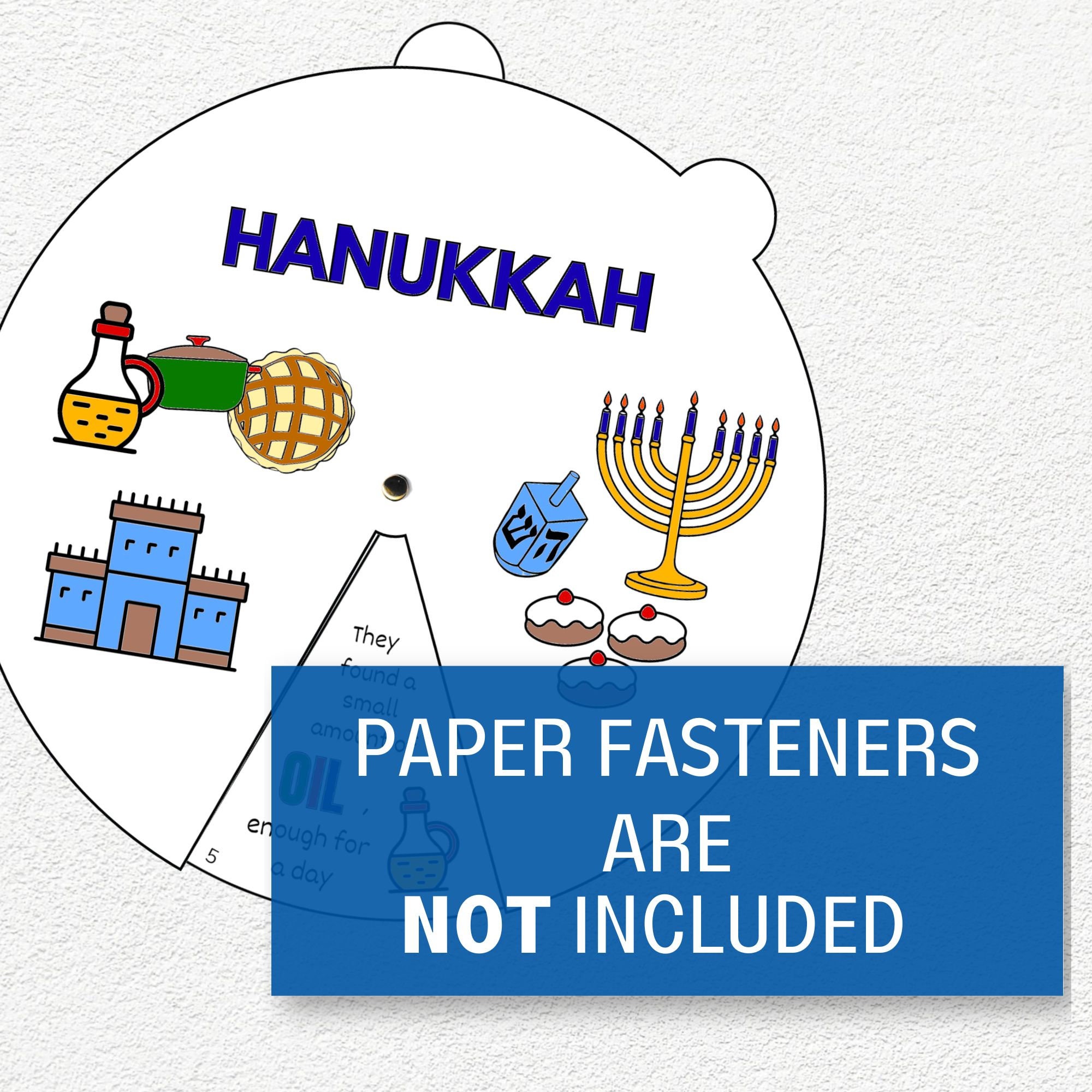 Hanukkah Coloring Wheel Printable, Chanukah Kids Craft, Hebrew School ...