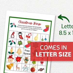 Christmas Bingo Printable, 25 Bingo Cards Game, Winter Bingo for Kids ...