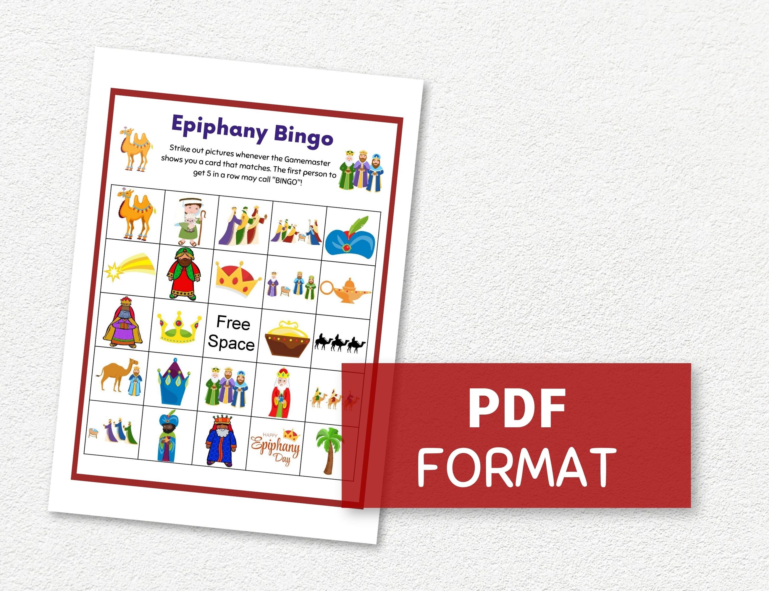 Epiphany Bingo Cards 50 Bingo Printable Cards for Three Kings - Etsy