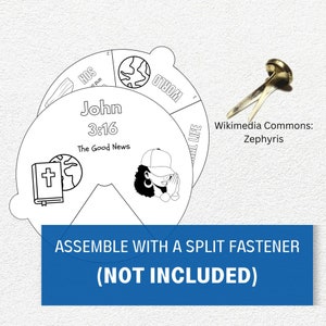 John 3:16 Coloring Wheel, the Good News Sunday School Craft, Printable ...