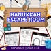 Hanukkah Escape Room, 12 PDF Games Printable, Hanukkah Party Games for ...