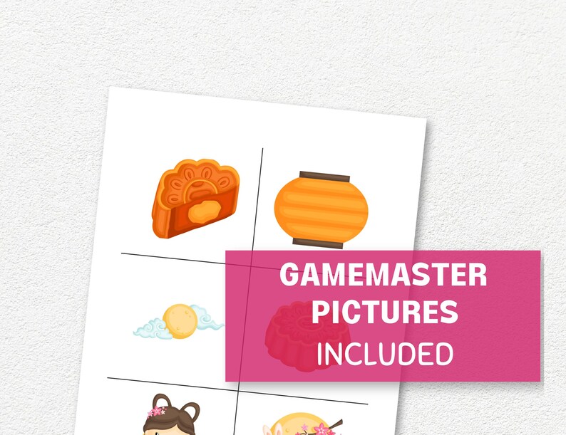 Mid-autumn Festival Bingo Cards, 25 Cards for Mooncake Festival, Mid ...