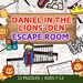 Daniel in the Lions’ Den Escape Room, 12 Printable PDF Puzzles, Bible ...