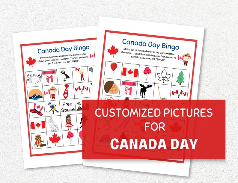 Canada Day Bingo Printable, Holiday Bingo 50 Cards, Summer Bingo PDF ...