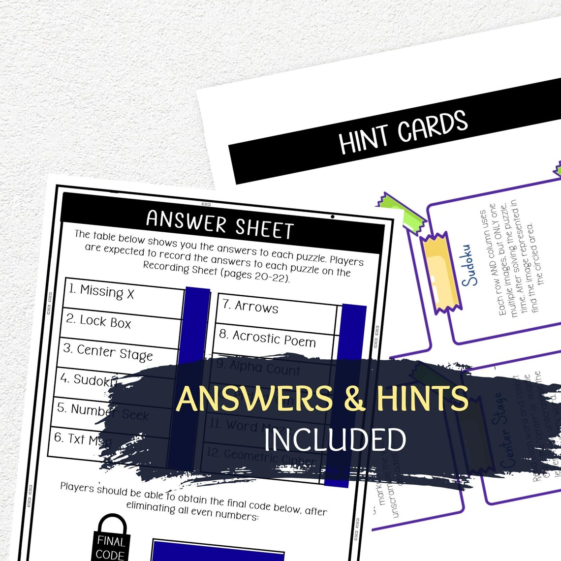 Samson Escape Room, 12 Printable PDF Puzzles, Samson Bible Activities ...