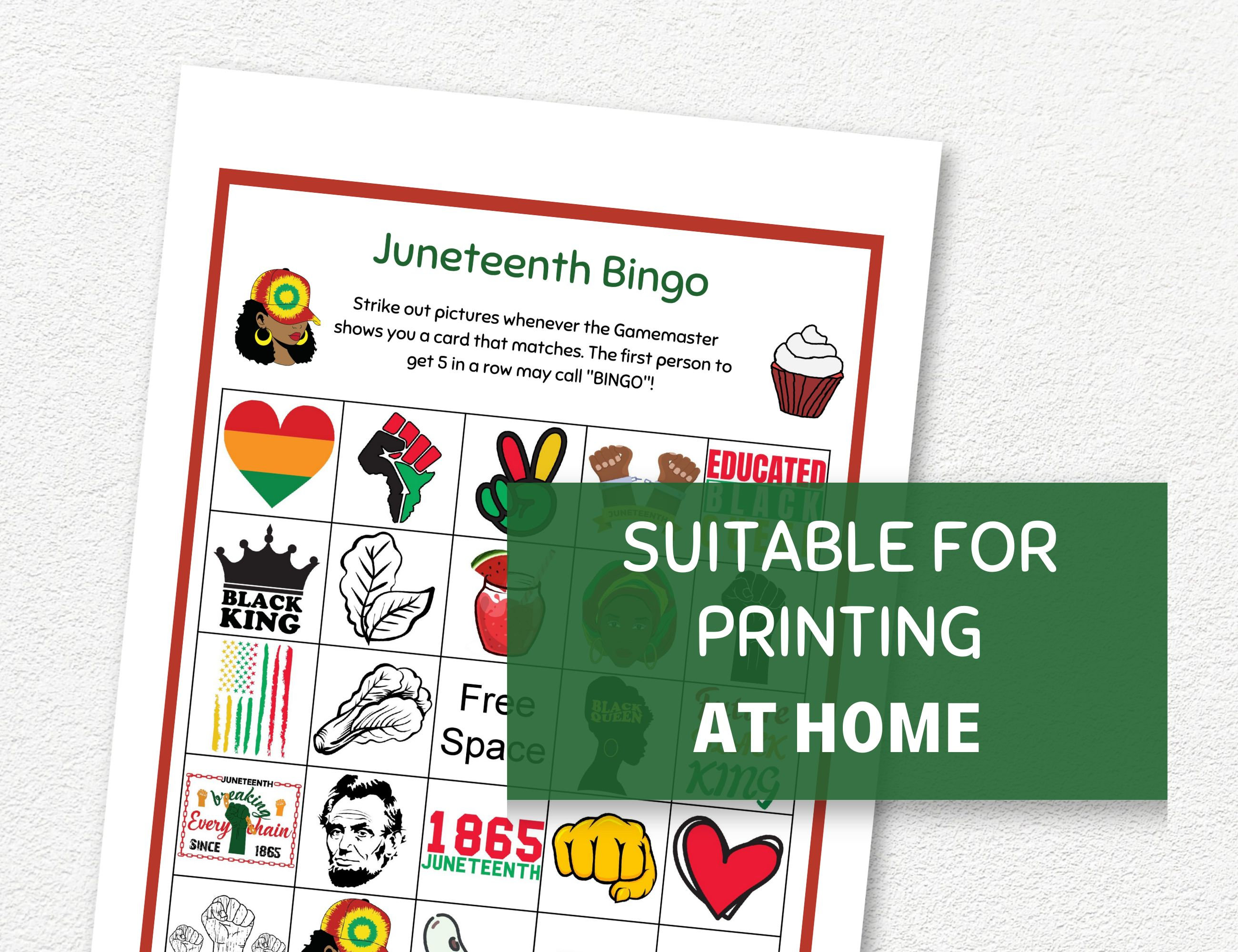 Juneteenth Bingo Printable, 50 Juneteenth Bingo Cards PDF, African ...