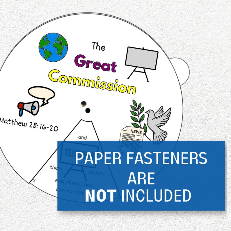 The Great Commission Coloring Wheel, Sunday School Lesson, Great ...