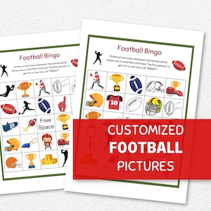 Football Bingo, 50 American Football Bingo Cards Printable, the Big ...