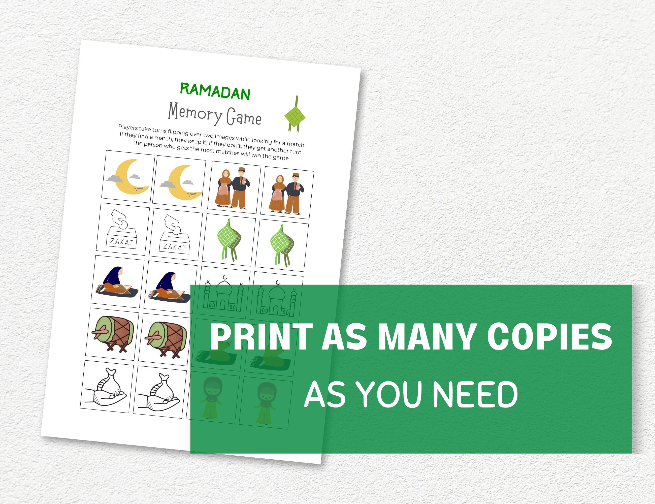 Ramadan Memory Game, Printable Memory Matching Game, Ramadan Activity ...