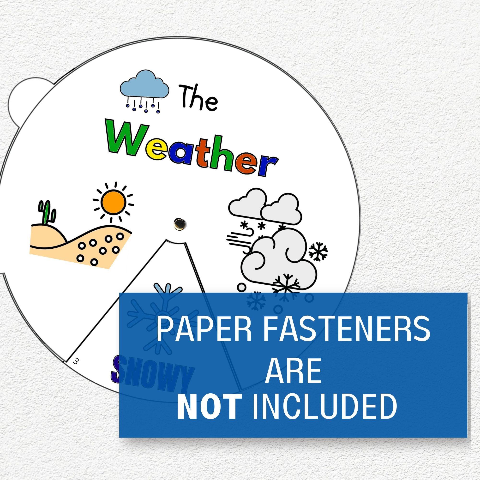 Weather Coloring Wheel, Printable Preschool Craft Activities, Toddler ...