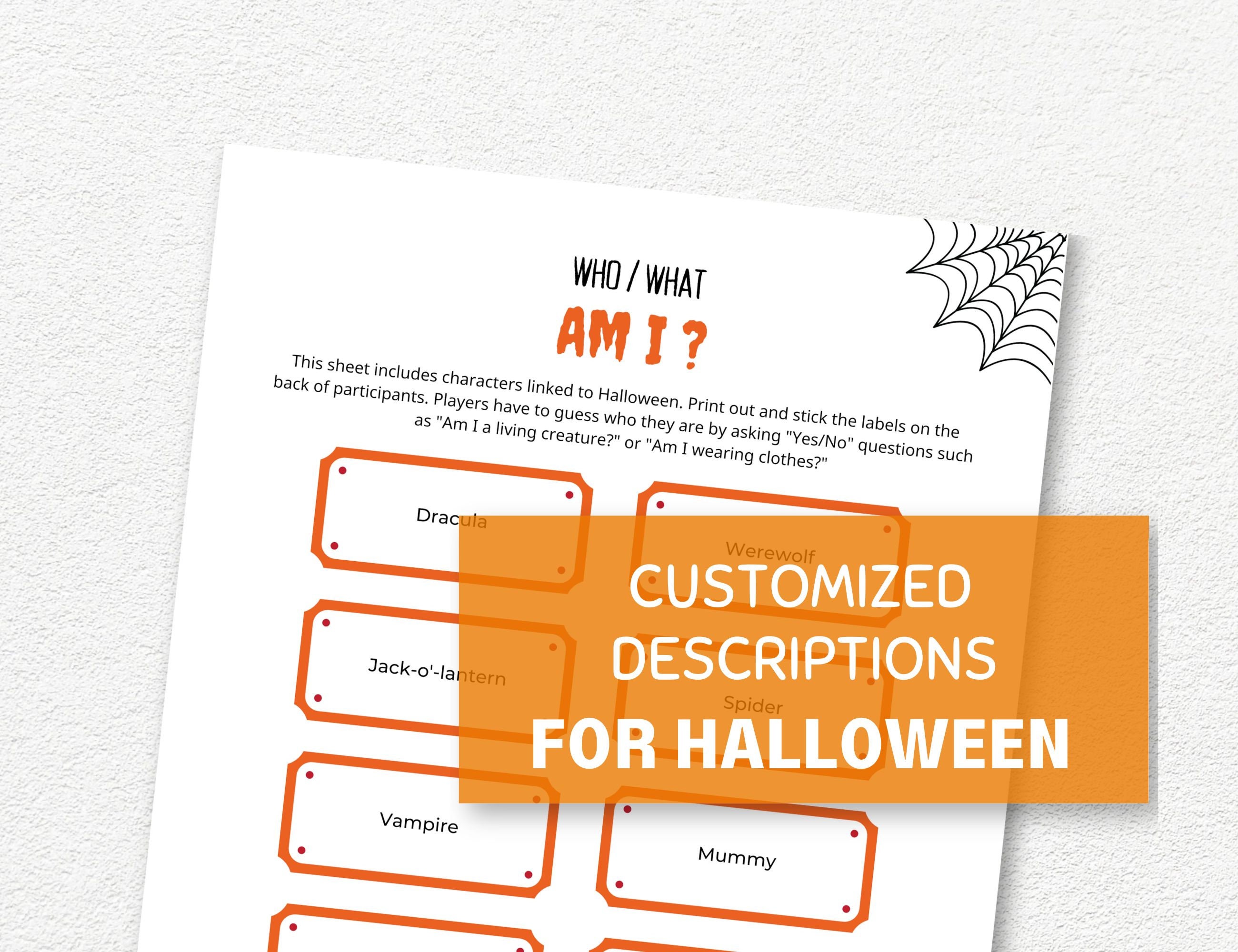 Halloween Who Am I Game, Halloween Guess Who, Who Am I Guessing Game ...