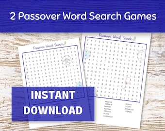 Passover Word Search Games, 2 Printable Party Games for the Family ...