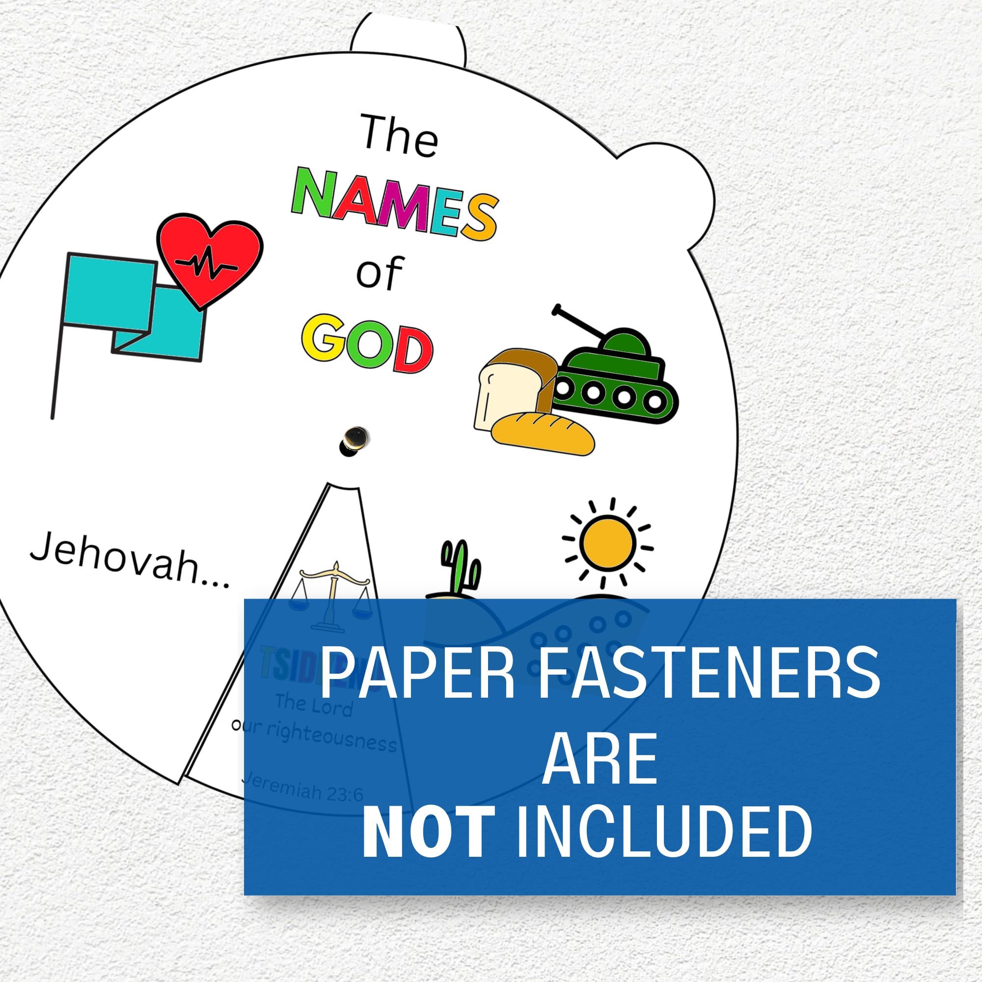 Names of God Coloring Wheel, Sunday School Craft Printable, Kids Bible ...