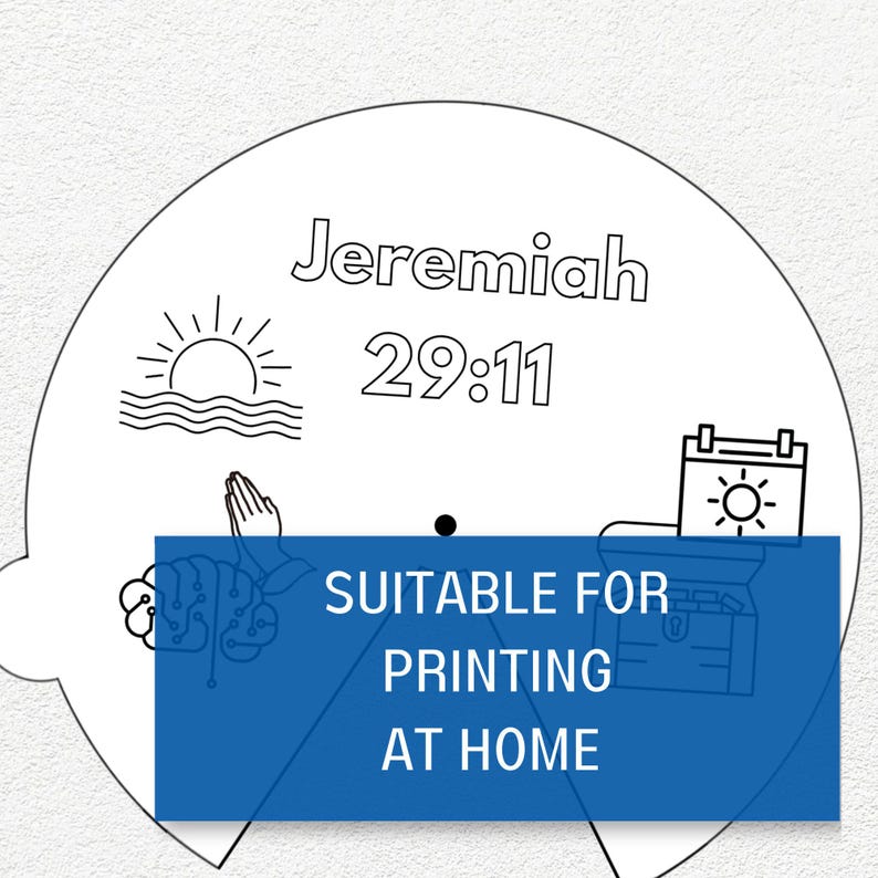 Jeremiah 29:11 Coloring Wheel, Printable Sunday School Crafts, Jeremiah ...