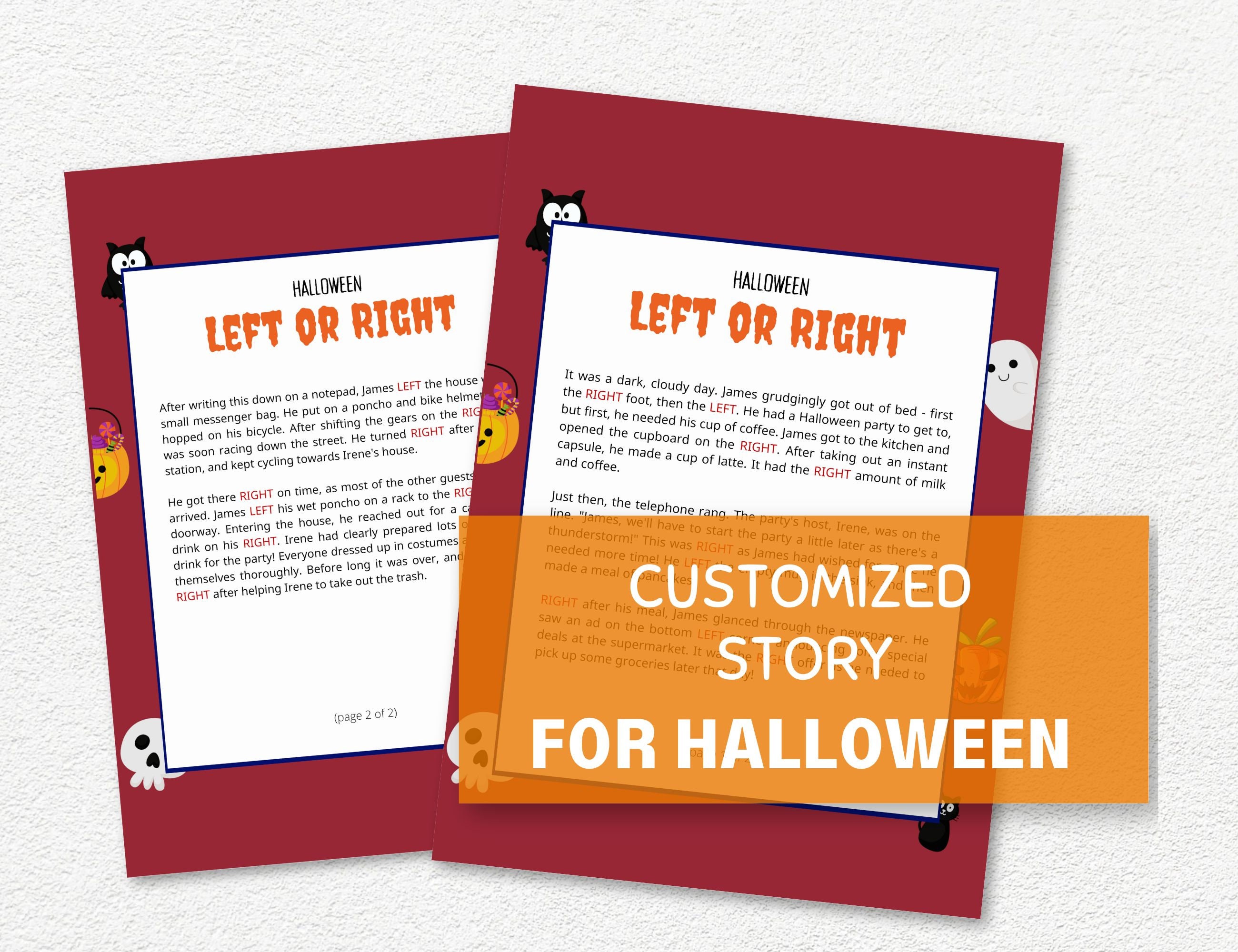Halloween Left Right Game Printable, Halloween Pass the Prize Game ...