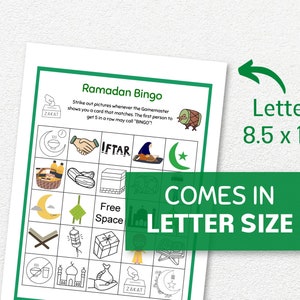 Ramadan Bingo Cards Printable, Holiday Bingo 50 Cards, PDF Bingo Games ...