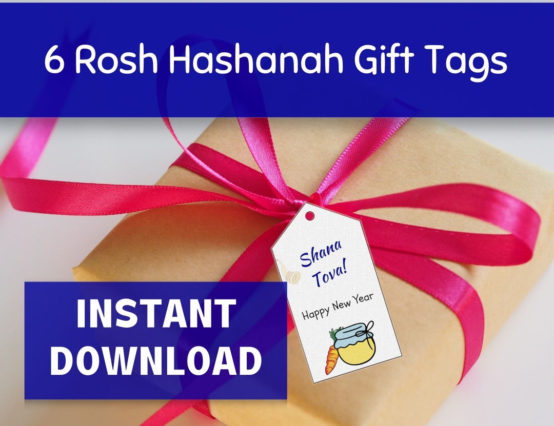 Rosh Hashanah Gift Tags, Shana Tova Printable, Set of 6 Gift Tags - Etsy