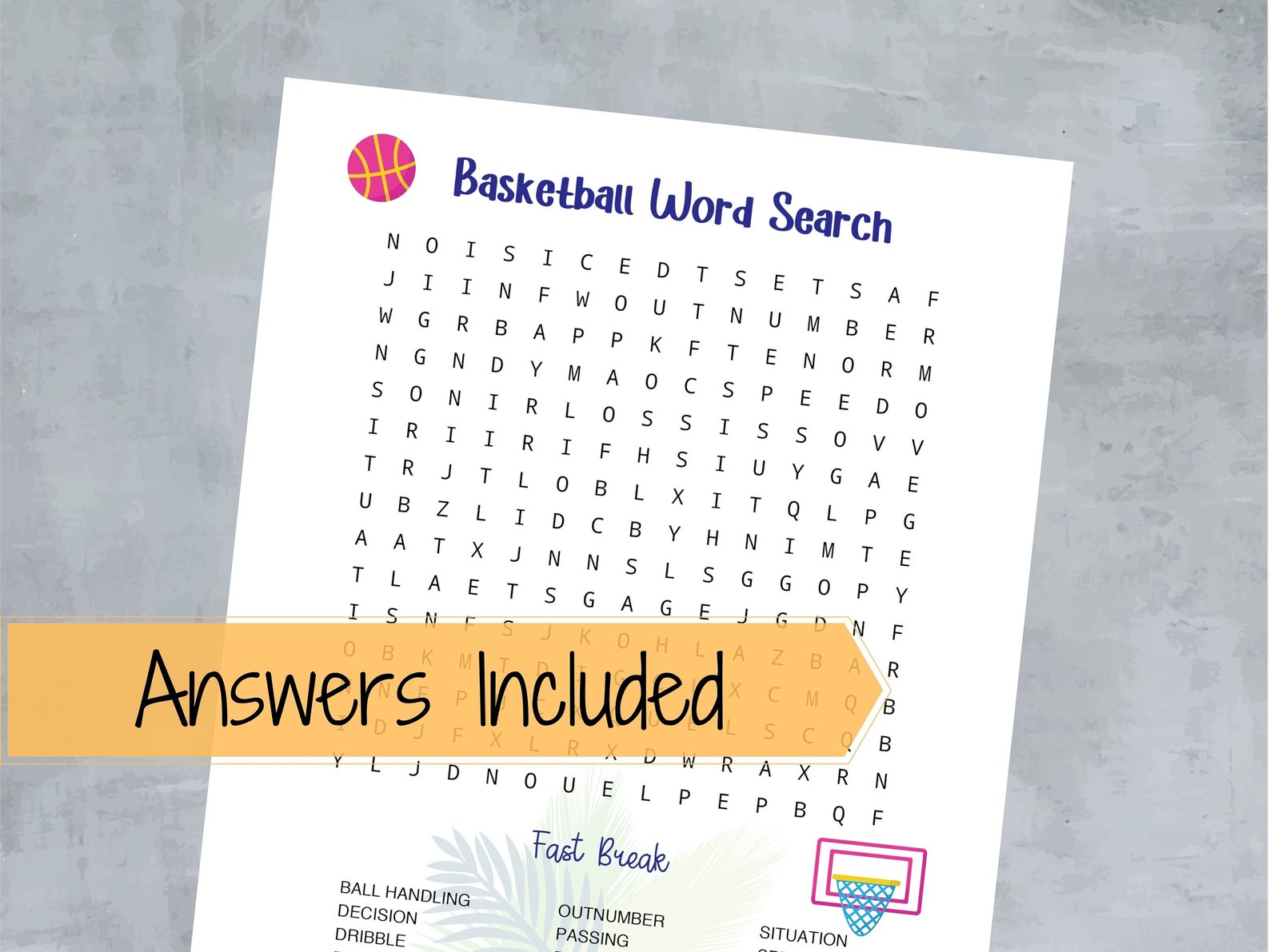 Basketball Word Search