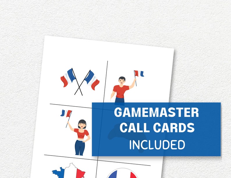 Bastille Day Bingo Printable, Holiday Bingo 50 Cards, French Themed ...