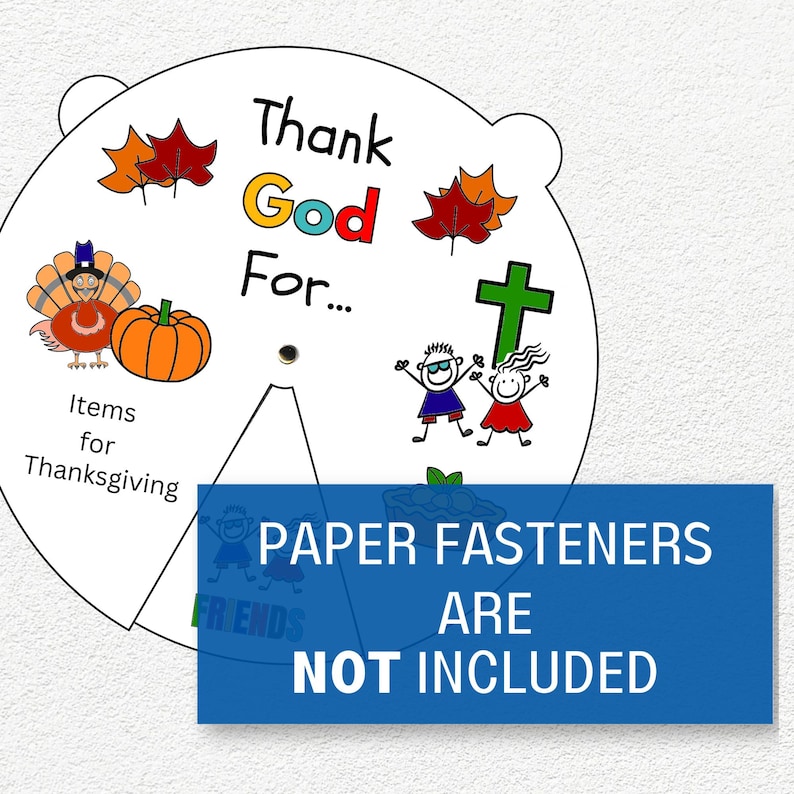 Thank God for Coloring Wheel, Thanksgiving Sunday School Craft DIY ...