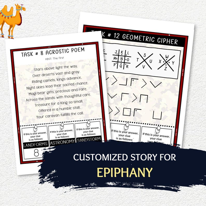 Three Kings Day Escape Room, 12 Printable PDF Games, Epiphany Lesson ...