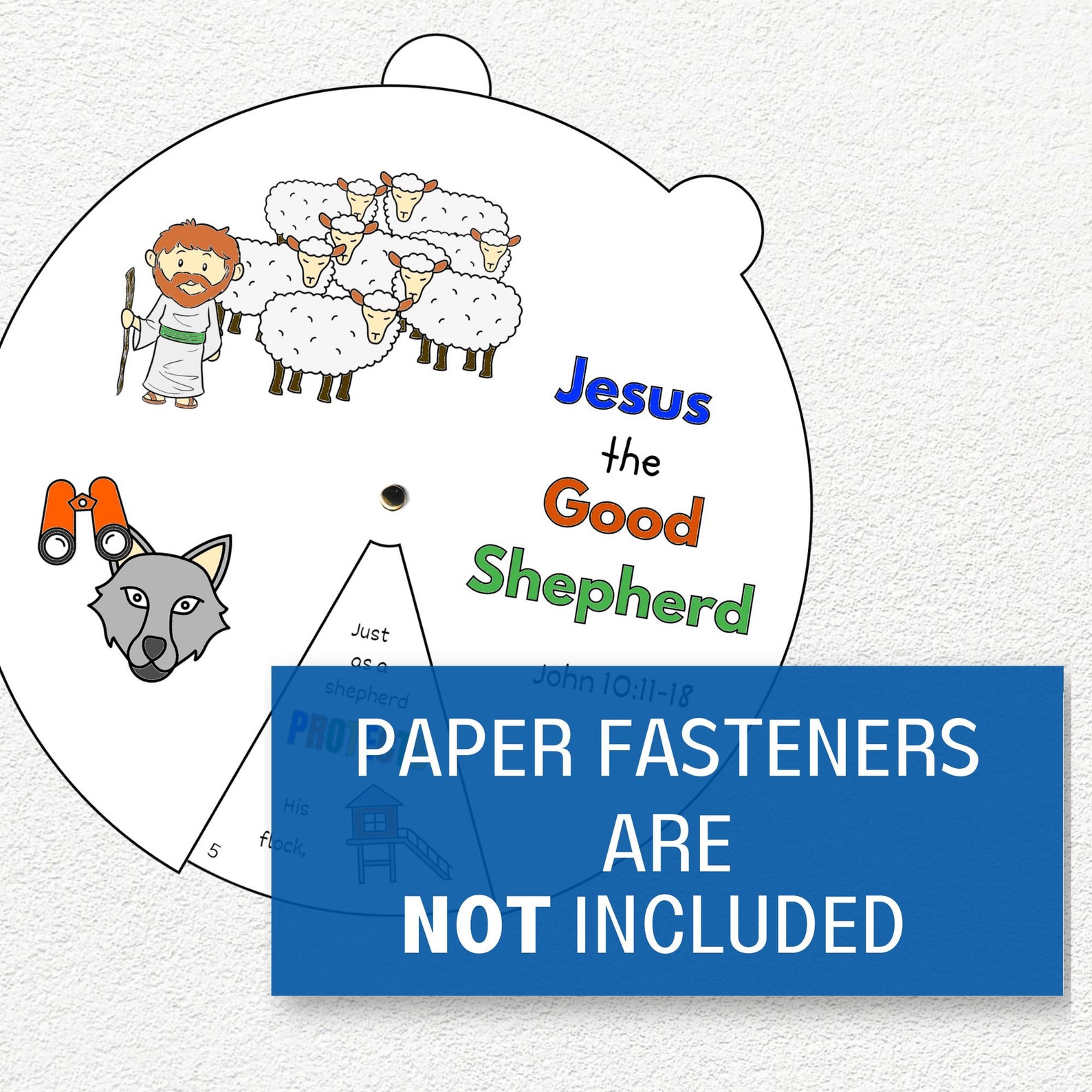 Jesus the Good Shepherd Coloring Wheel, Printable Sunday School Craft ...