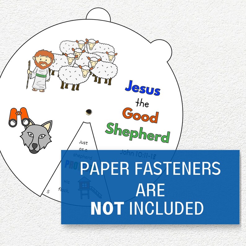 Jesus the Good Shepherd Coloring Wheel, Printable Sunday School Craft ...