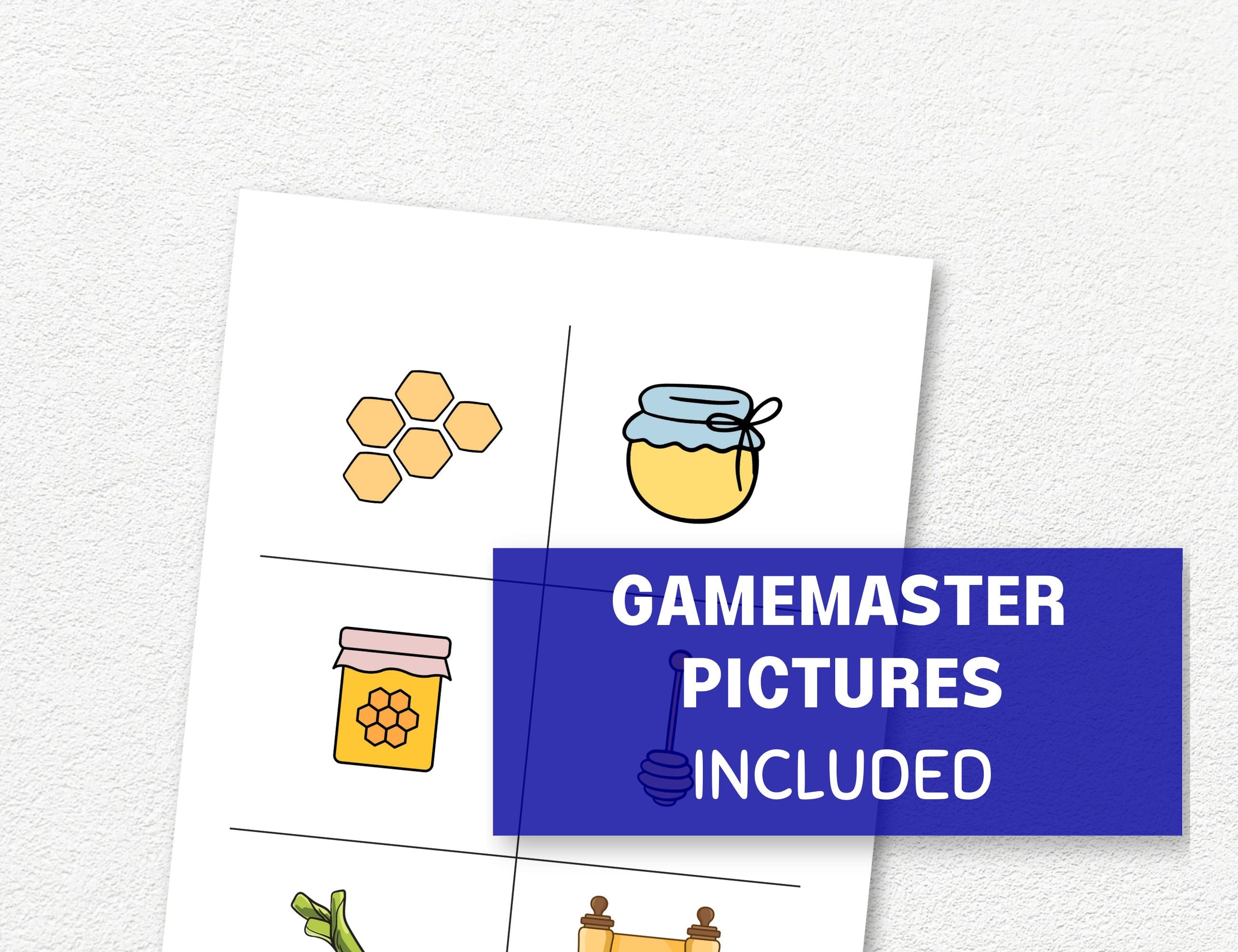 Rosh Hashanah Bingo Game, Rosh Hashanah Activity for Family, 25 ...