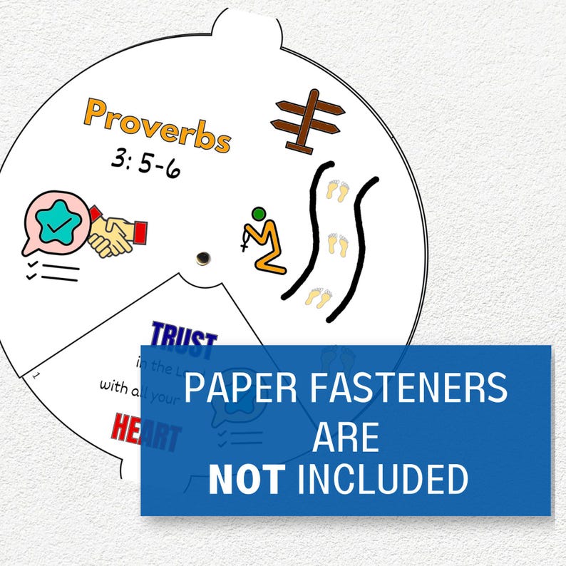 Proverbs 3:5-6 Coloring Wheel, Printable Sunday School Lesson, Trust in ...