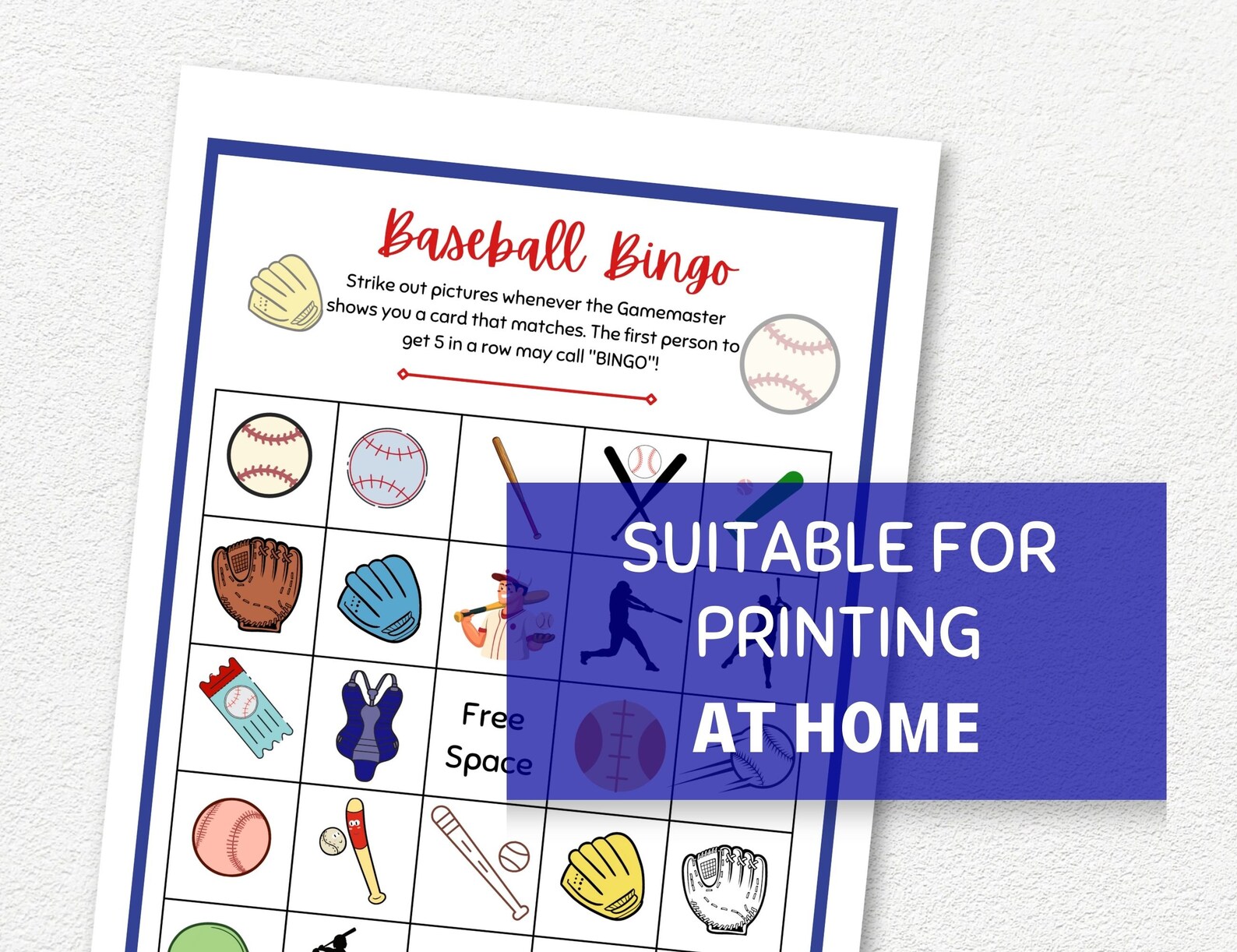 Baseball Bingo Cards, 25 Printable Cards for Birthdays and Baby Showers ...