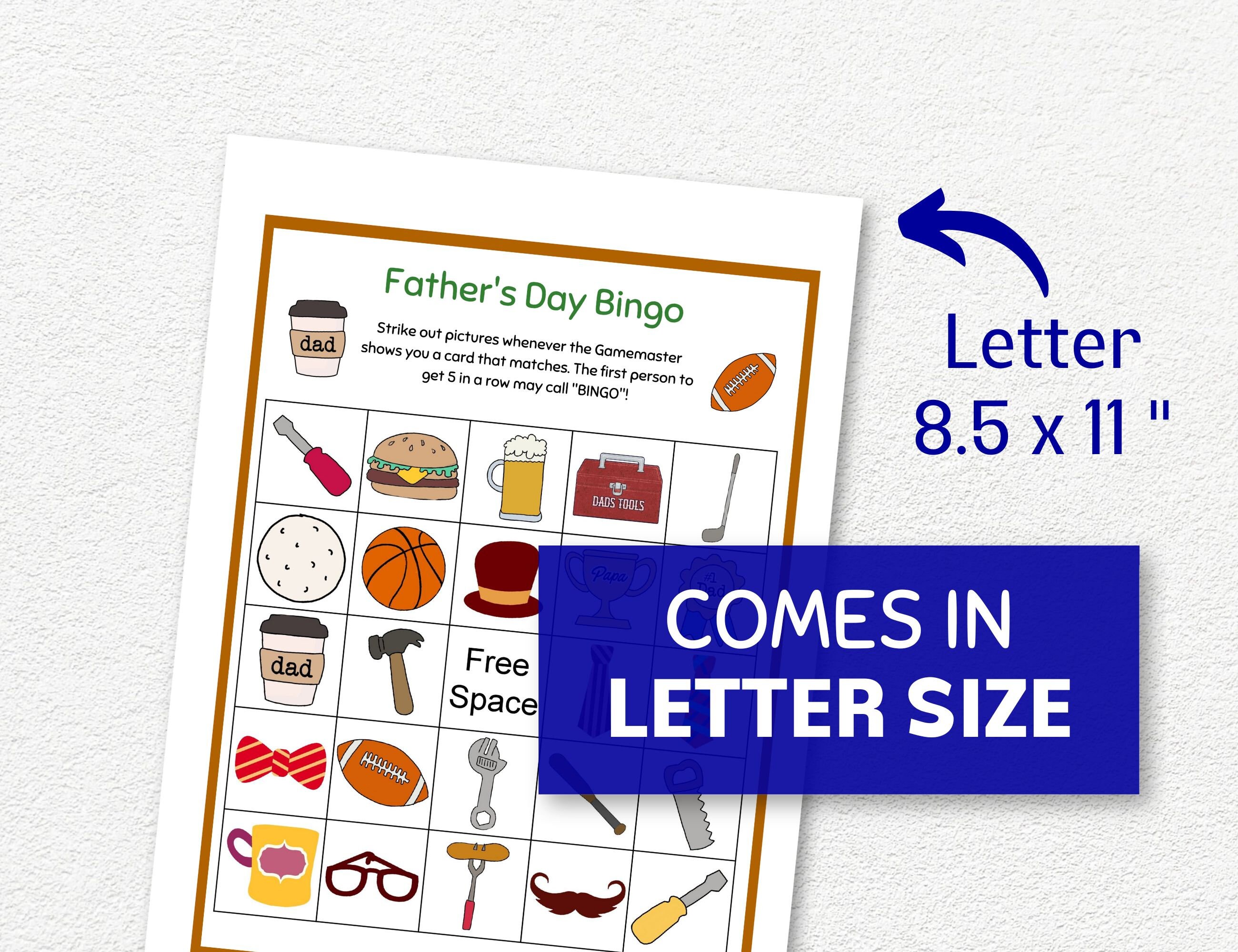 Father’s Day Bingo Cards Printable, 100 Father’s Day Bingo Cards PDF ...