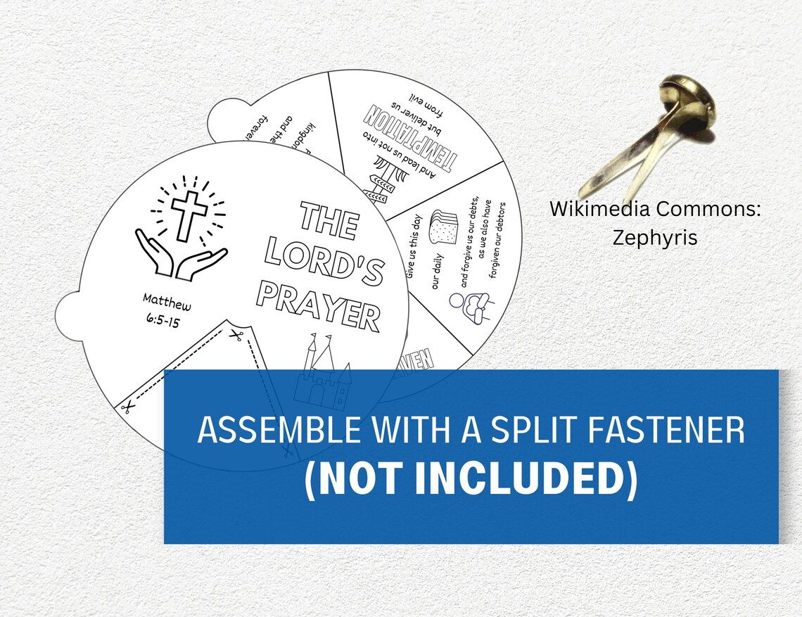 The Lord’s Prayer Coloring Wheel, Printable Scripture Activity, the ...