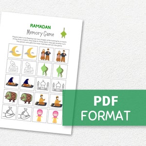 Ramadan Memory Game, Printable Memory Matching Game, Ramadan Activity ...