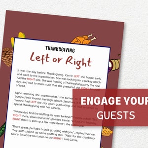 Thanksgiving Left Right Game Printable, Thanksgiving Pass the Prize ...